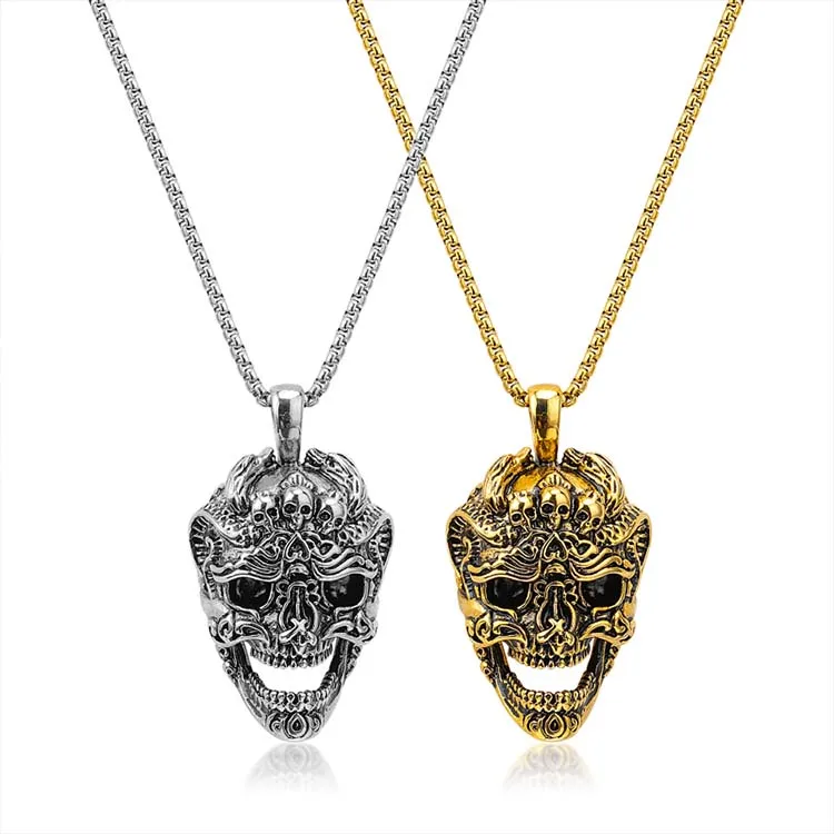 Stainless steel skull pendant | CF Jewelry