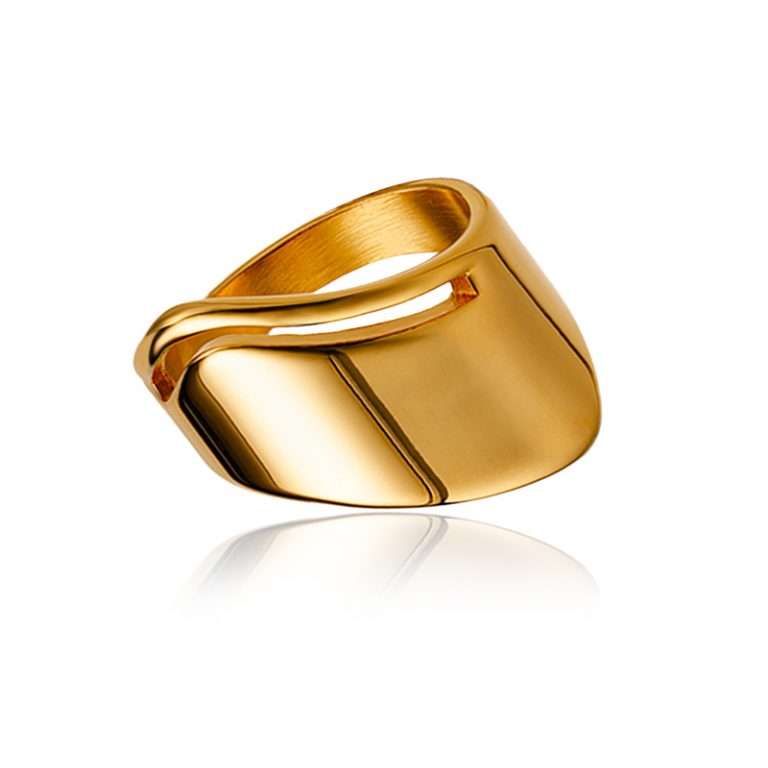 Stainless Steel Shield Ring | CF Jewelry