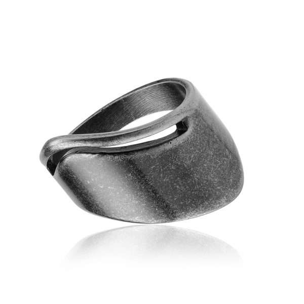 Stainless Steel Shield Ring | CF Jewelry